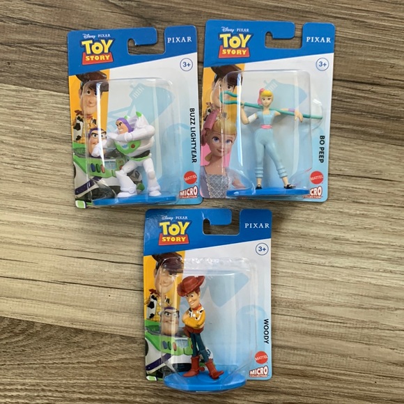 Disney | Toys | Disney Pixar Toy Story Woody Bo Peep Buzz Mattel Micro ...
